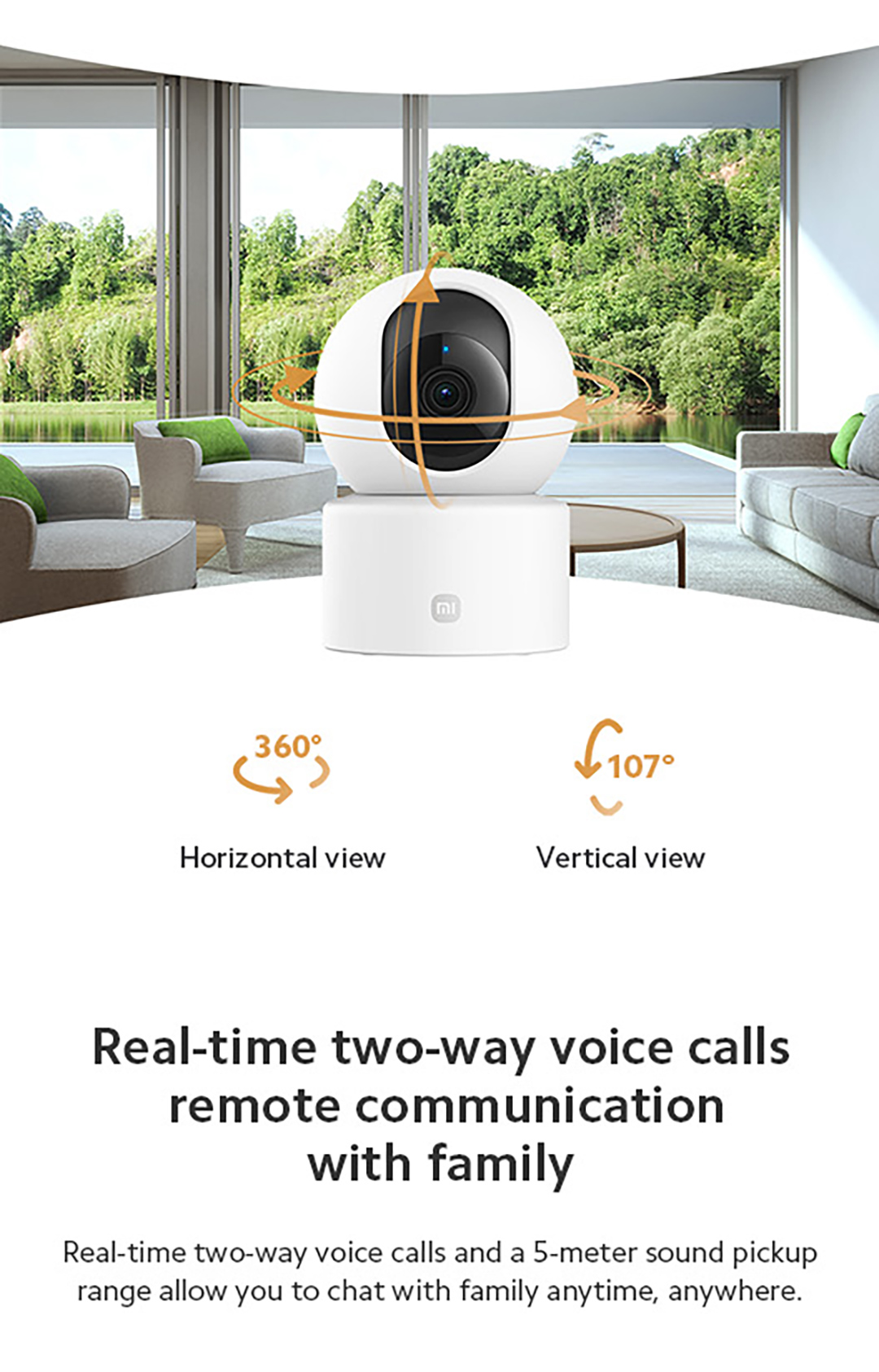 Xiaomi Smart Camera C301 2K+3MP/night vision/360° horizontal view/human ...