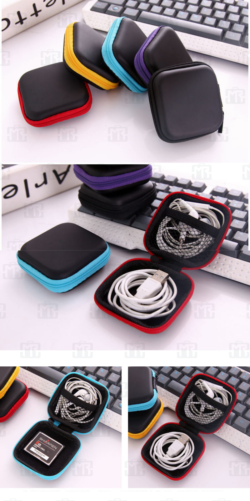 MR Portable Travel Organizer Storage Bag Phone Charger USB Cable ...