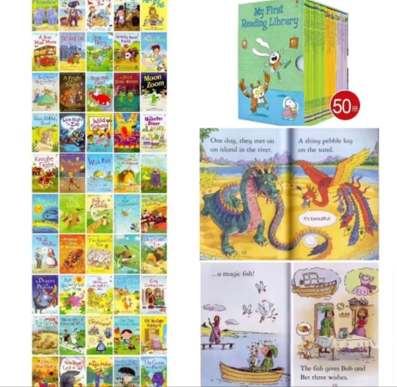 Usborne Reading Library Level 1,2,3,4 Early Learner English Story Books ...