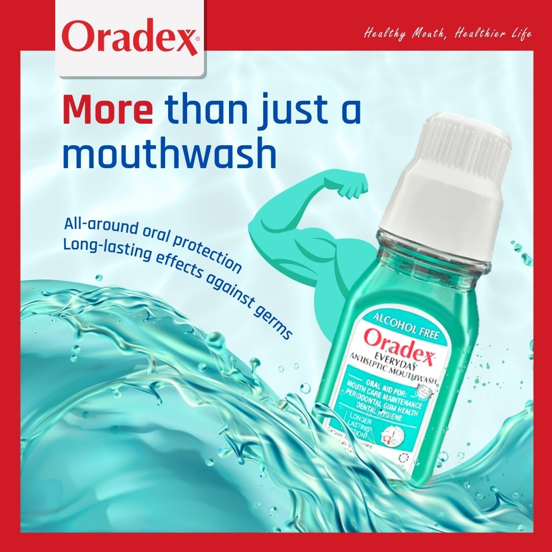 Oradex Everday Antiseptic Mouthwash 90 ml | Shopee Malaysia