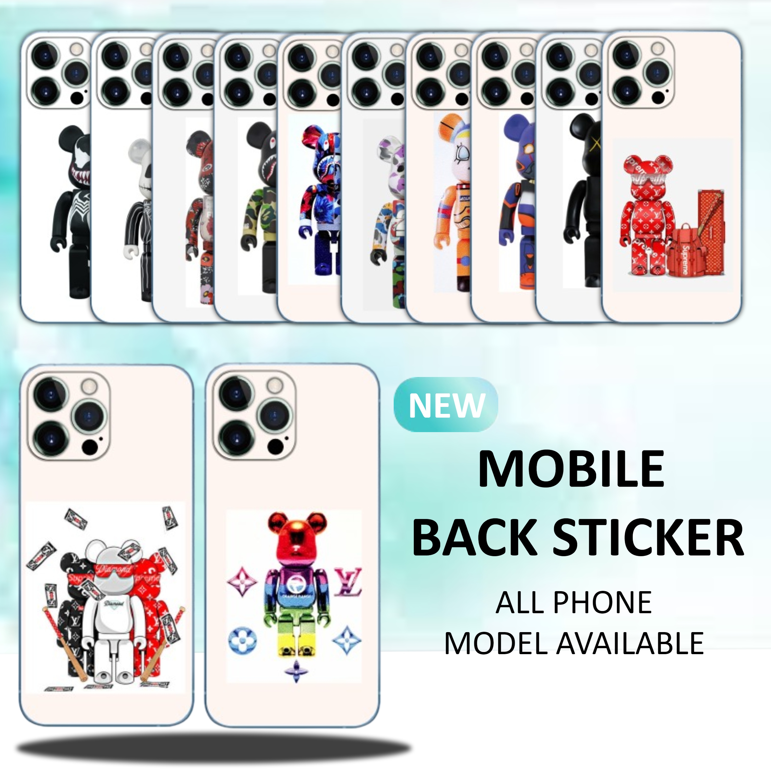 Pelekat Filem Belakang Telefon PLAIN BE@R BR1CK - PHONE BACK SKIN 3M ...