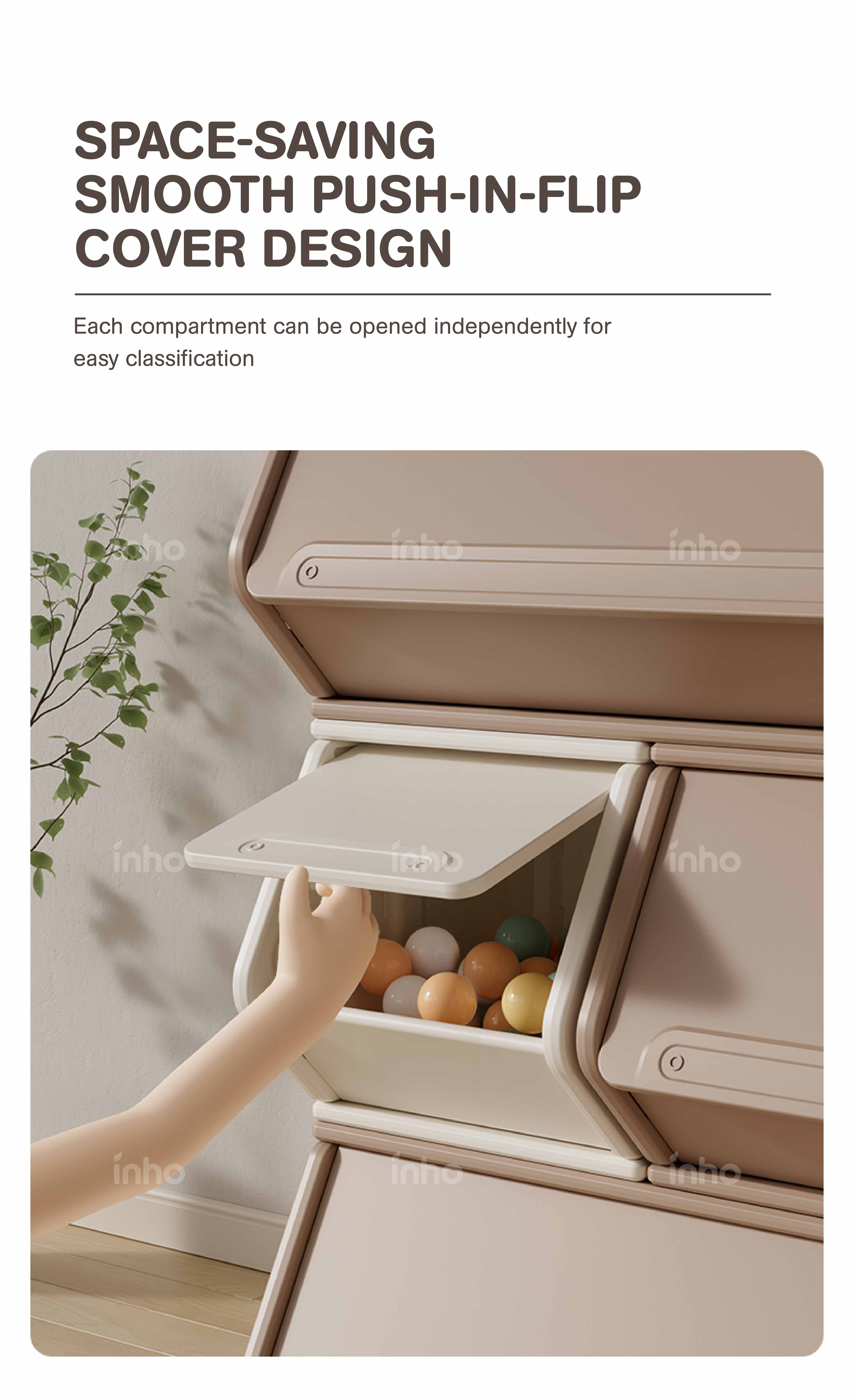 INHO L30/60cm Multipurpose Stackable Bedroom Living Room Storage Box ...