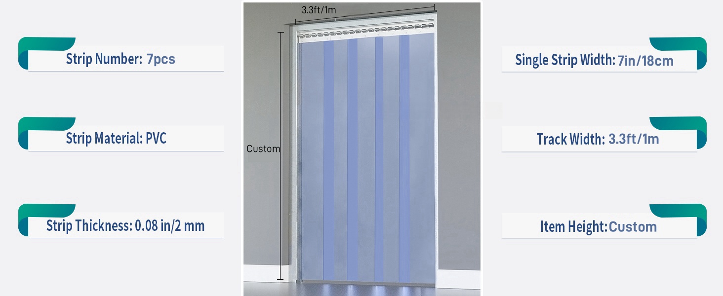 PVC Door Curtain Strip Hanger/Stainless Steel Heavty Duty Curtain ...