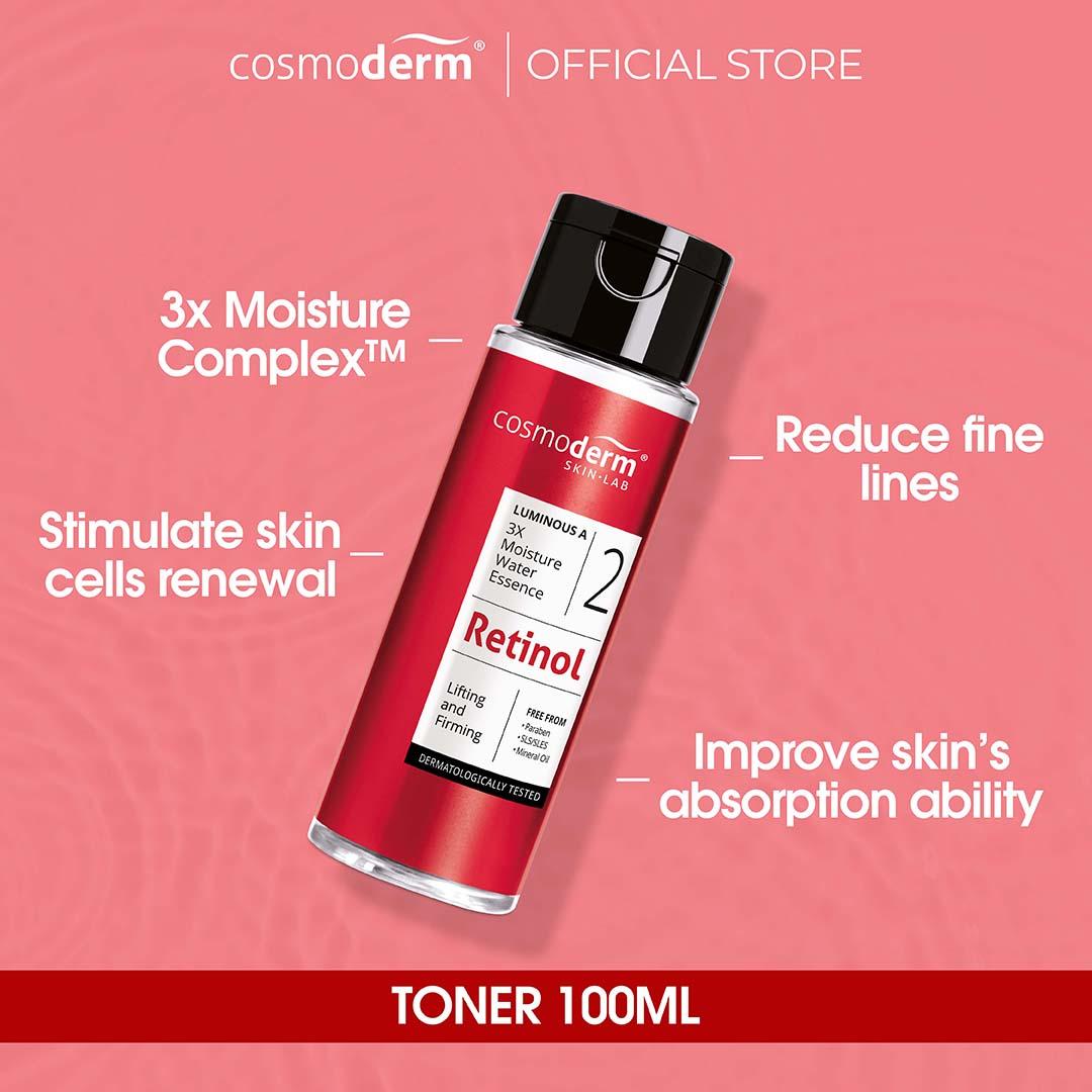 Cosmoderm Luminous A Retinol Complete Anti-Aging Set (Cleanser ...