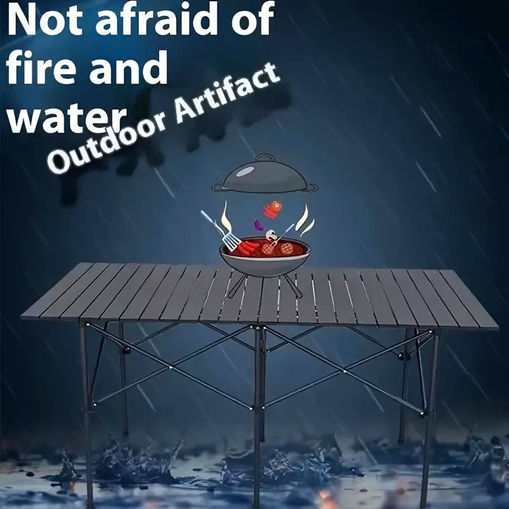 UtanKing™ Foldable Camping Table Egg Roll Meja Makan Outdoor Picnic BBQ ...