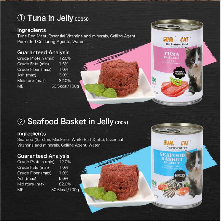 Sumo Cat Premium Canned Food Wet Food For Cats & Kitten Tuna Series ...