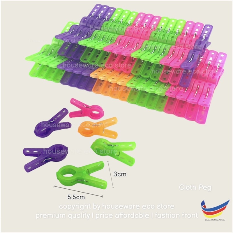 Colorful Plastic Clothes Pegs Hanger Clips Drying Clips Bed Sheet Pegs ...