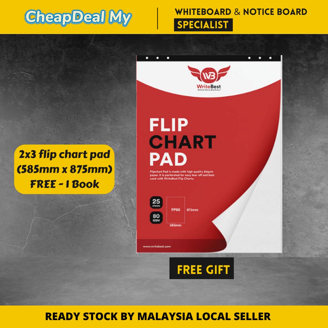 Papan carta selak premium/papan putih Deluxe Flip Chart Board / Premium ...