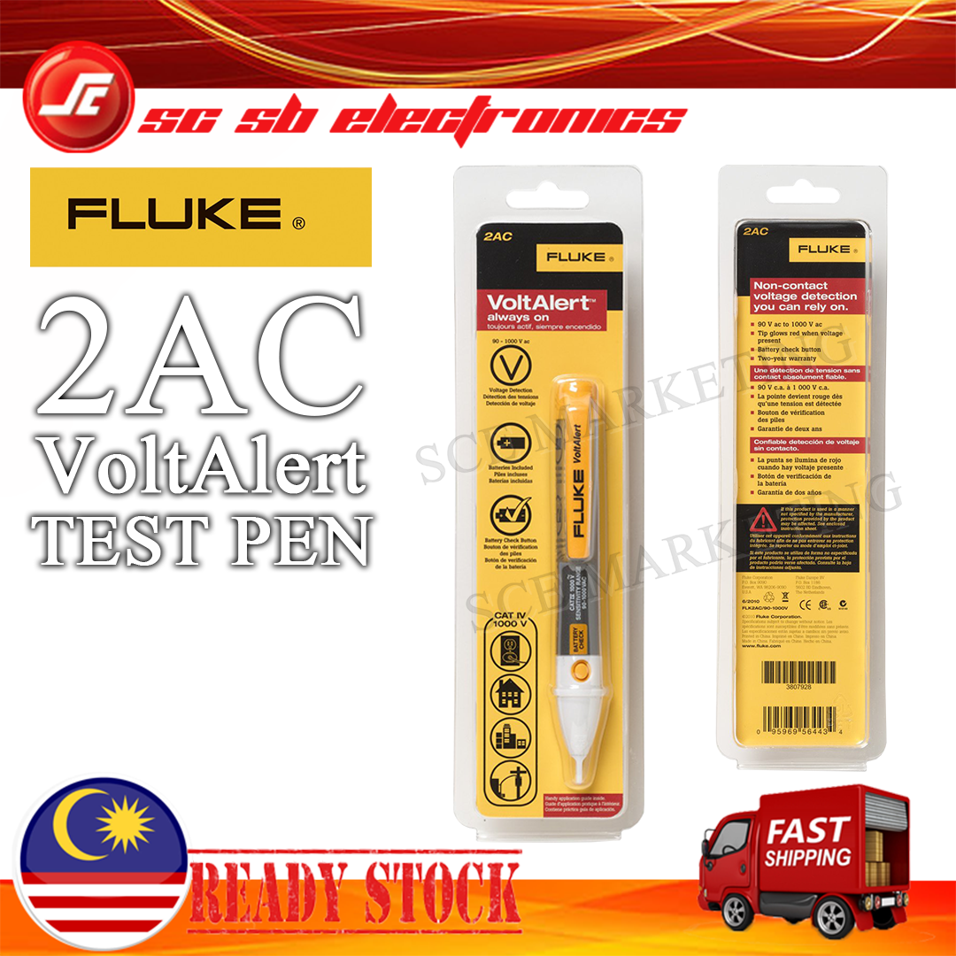 FLUKE VOLTAGE DETECTOR PEN / VOLTALERT WITH SOUND / NON-CONTACT VOLTAGE ...