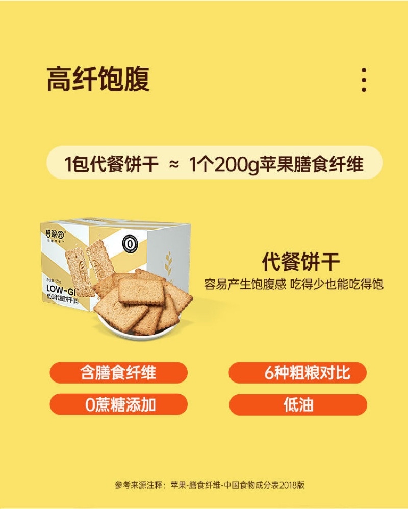 🔥低GI饼干 Whole Wheat Low GI Cookies Biscuits碧翠园高纤维全麦饼干粗粮杂粮无蔗糖低gi孕妇压缩代餐饱腹零 ...