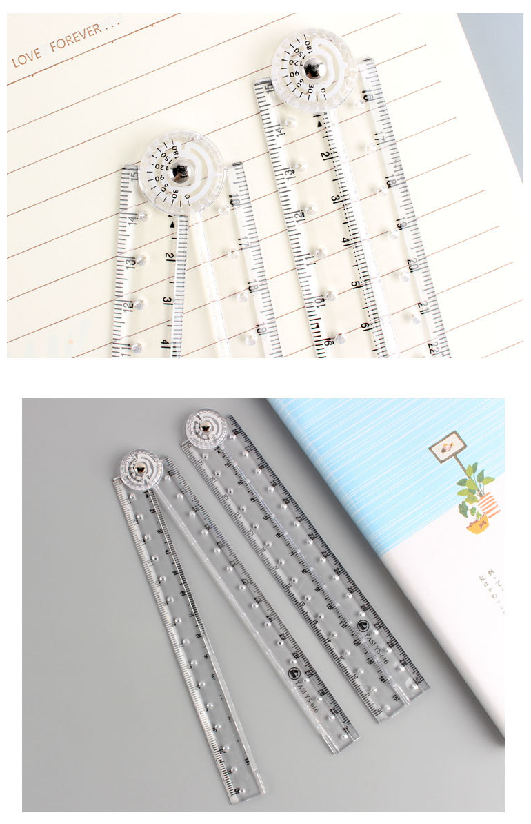 INS Minimalist Transparent Straight Ruler Scale 15cm / 18cm / 20cm ...