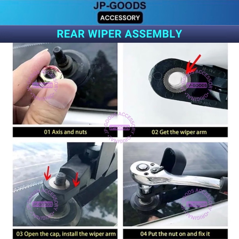 Proton X50 AERO Rear Wiper Blade With Wiper Arm FOR REAR WINDSCREEN ...