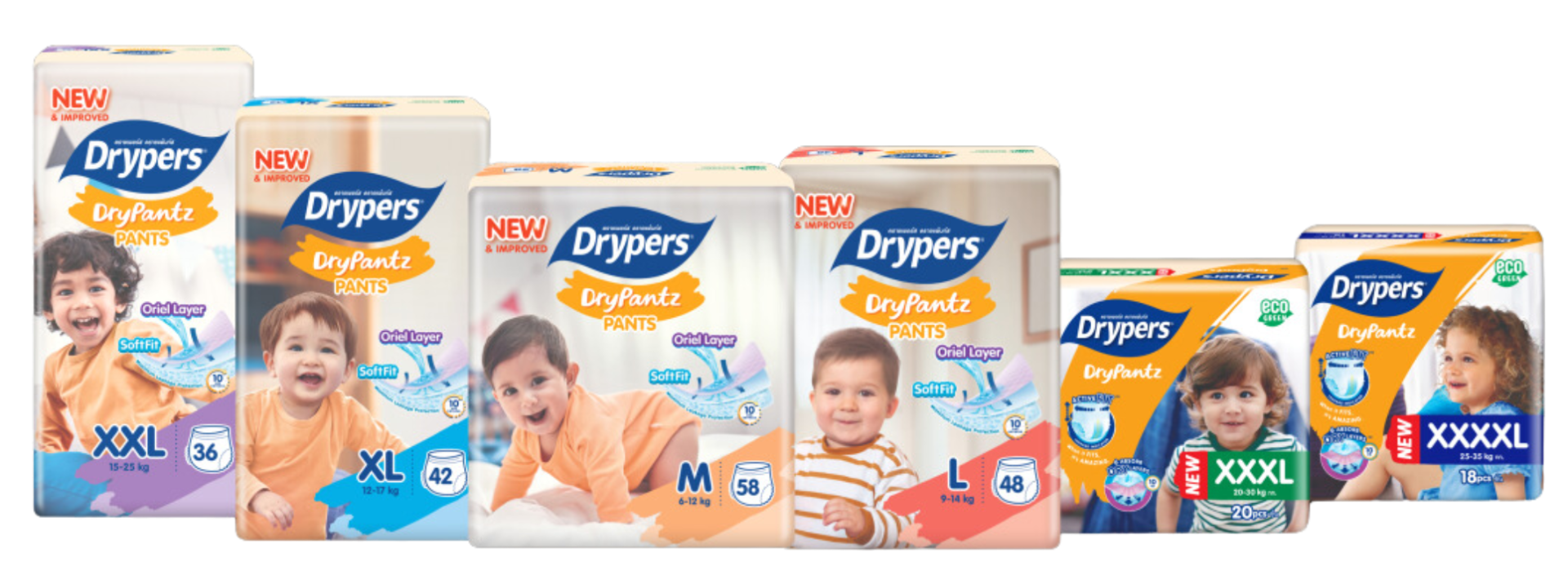[𝗘𝘅𝘁𝗿𝗮 𝗙𝗿𝗲𝗲 𝗚𝗶𝗳𝘁] Drypers Drypantz Pant Diapers Mega Pack M58, L48 ...