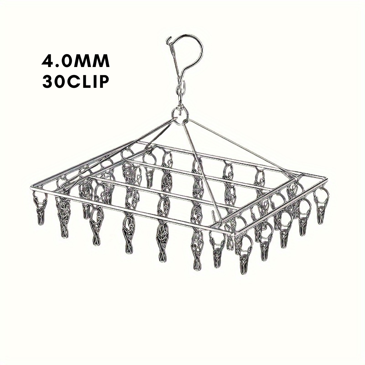 Tradlux 4.0mm Stainless Steel Hanger Rectangle Hanger with pegs Clipper ...