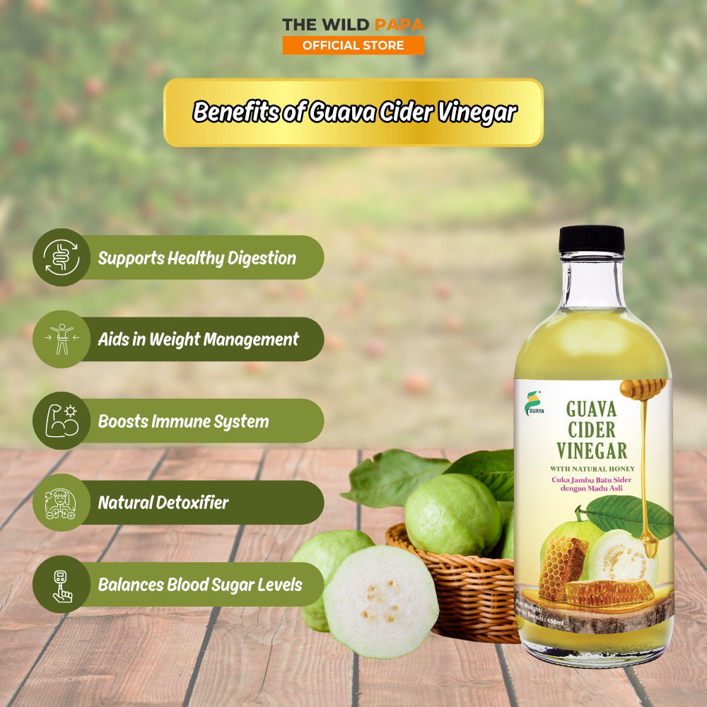 Surya Guava Cider Vinegar With Natural Honey 450ml (Detox,Weight Loss ...