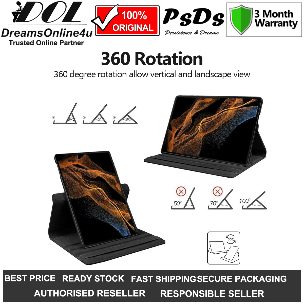 PsDs Huawei MatePad Pro 10.8 2019 Smart Auto Wake-up Sleep 360 Degree ...