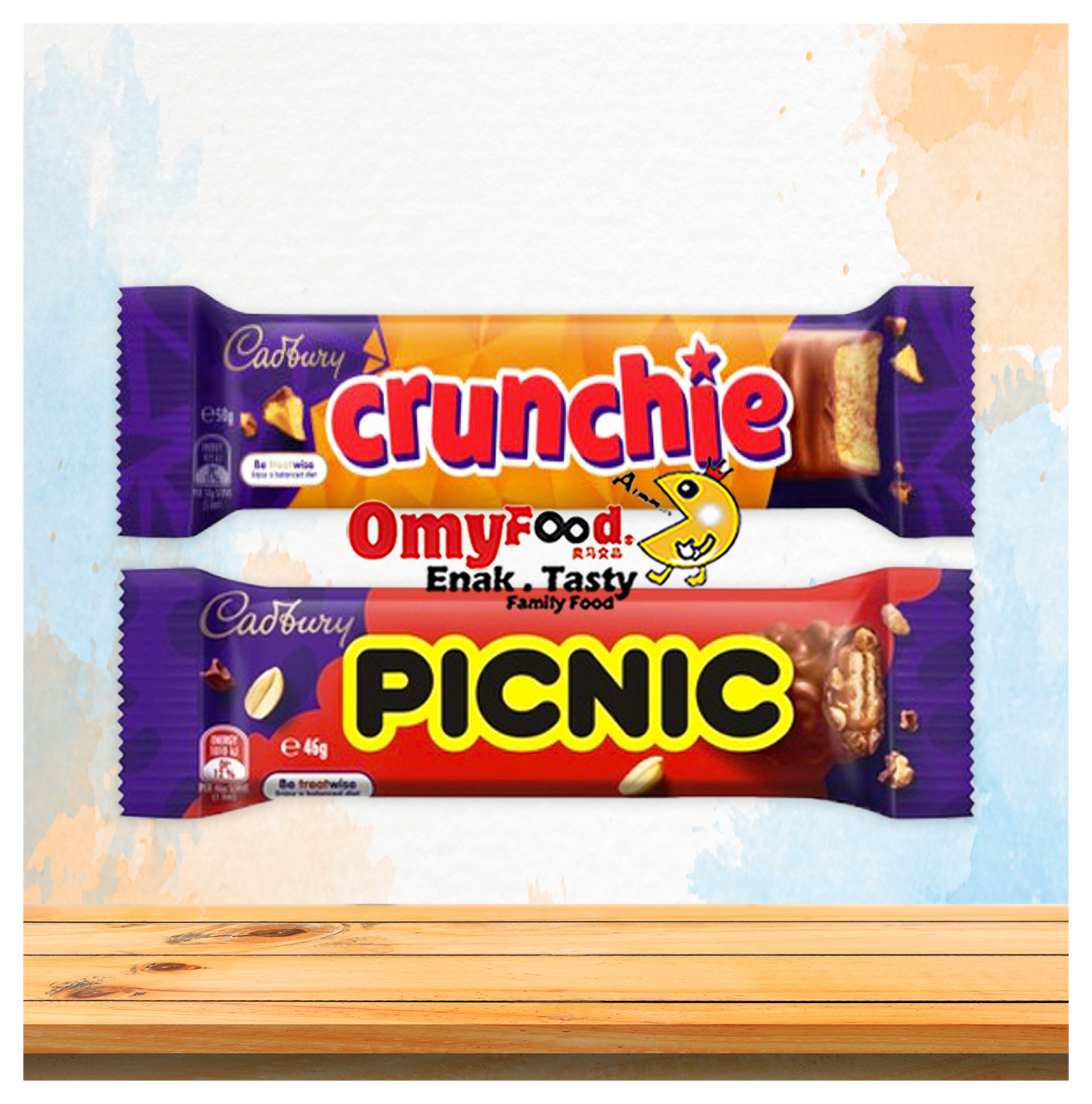 50g / 46g Cadbury Crunchie Chocolate Bar / Cadbury Picnic [OmyFood ...