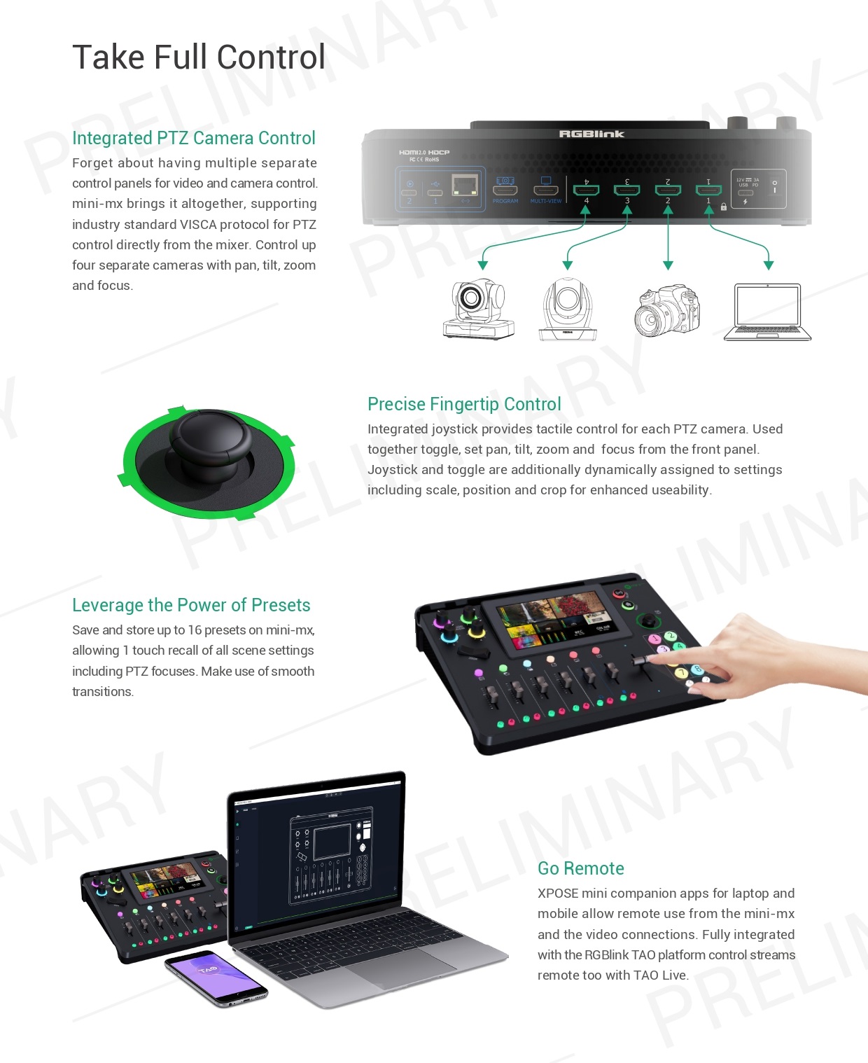 RGBLINK MINI-MX ALL IN ONE STREAMING PRODUCTION MIXER 4K MULTI-CHANNEL STREAMING VIDEO MIXER ...