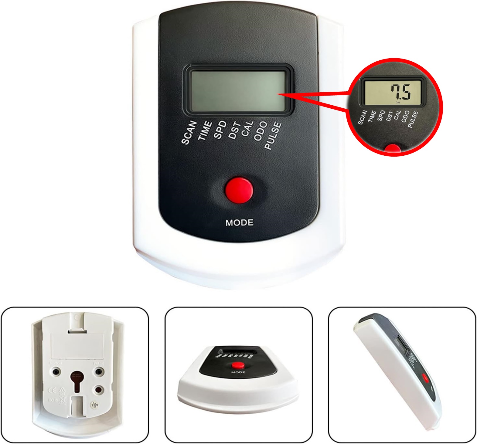 LCD Monitor Speedometer Replacement Exercise Bike Computer Meter With ...