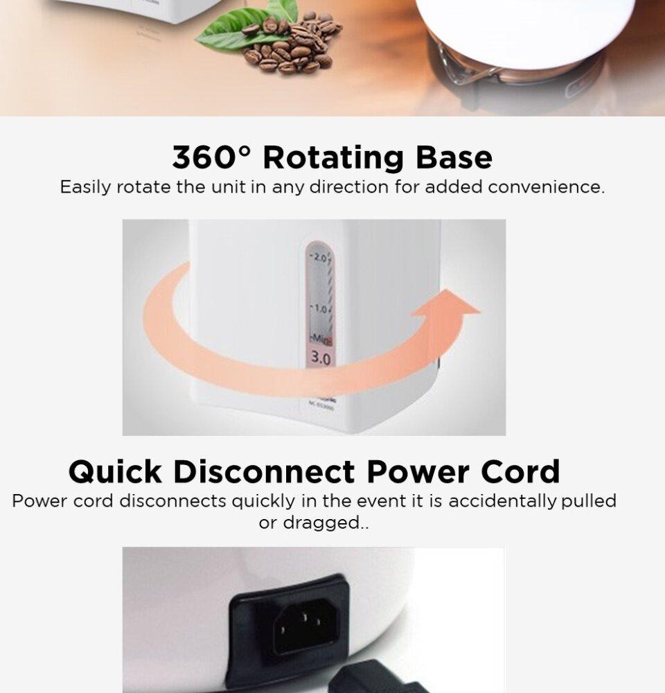 [𝐅𝐑𝐄𝐄 𝐃𝐄𝐋𝐈𝐕𝐄𝐑𝐘] PANASONIC NC-EG3000 (3.0L) Thermo Pot Flask NC-EG3000PSK 6 Hours Keep Warm Timer ...