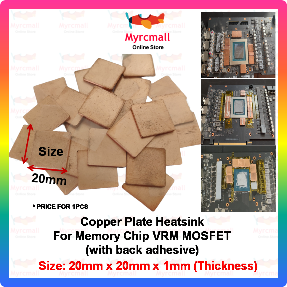 DIY Aluminium Copper Plate Shim Heatsink for PC Laptop Memory Chip VRM ...