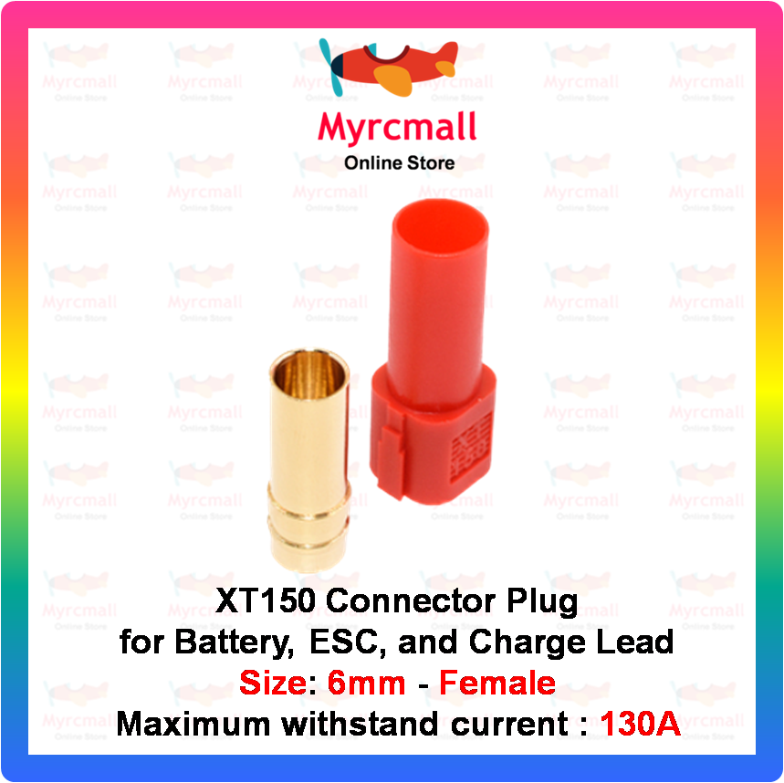 XT150 Male Female 6mm Connector Plug Socket for Battery Motor ESC ...