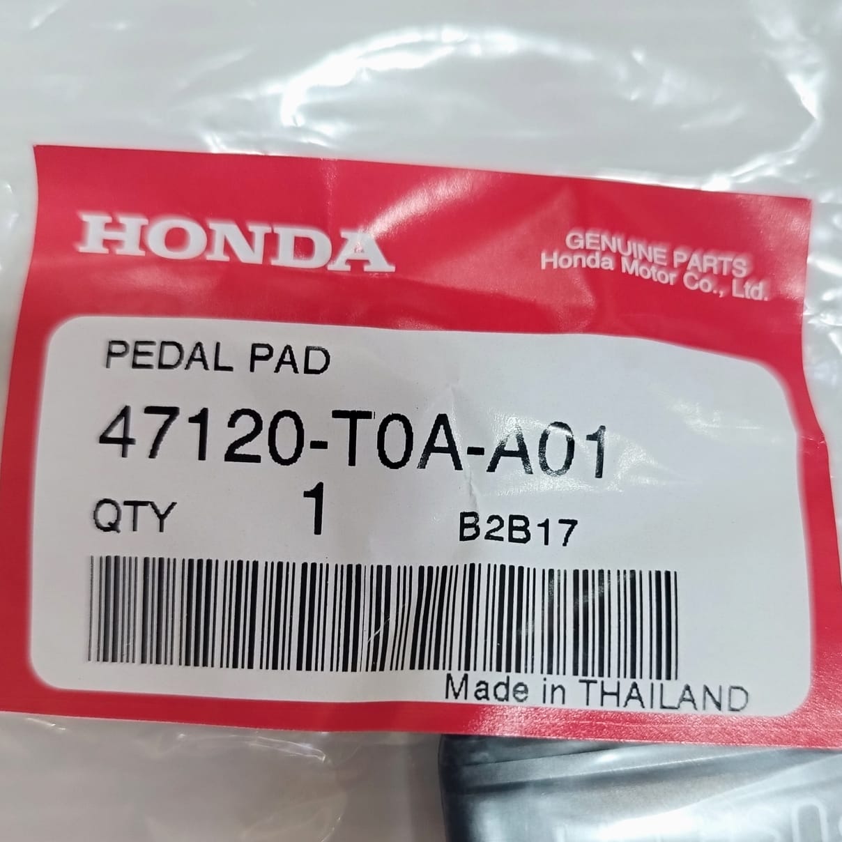 47120-TOA-A01 47120-T0A-A01 HONDA FOOT BRAKE PADEL RUBBER | Shopee Malaysia