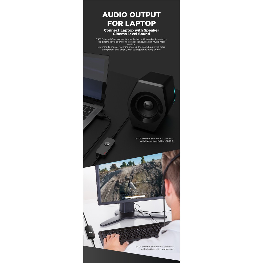 Edifier Hecate GS01 Professional Gaming USB External Sound Card ...