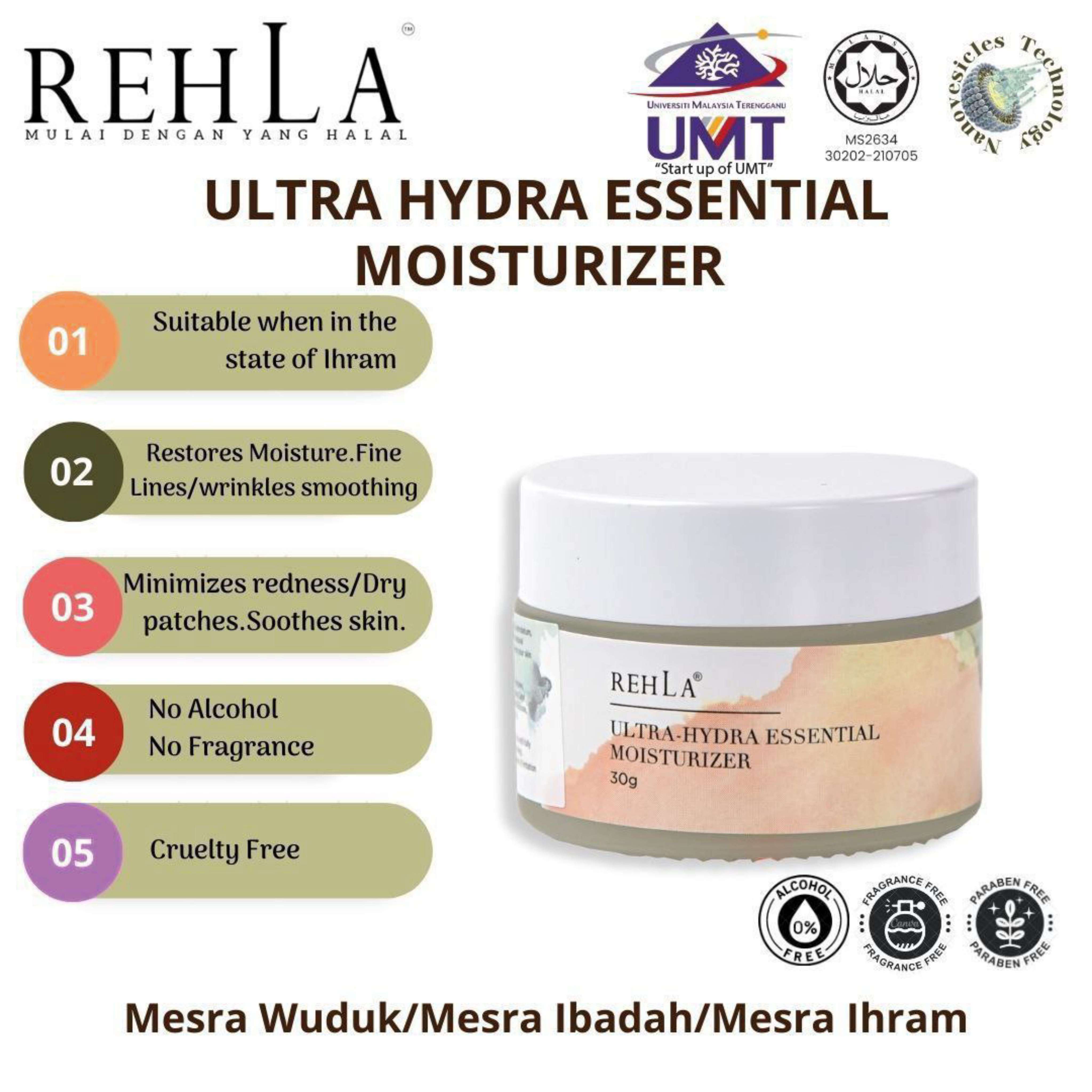 REHLA NATURAL SKIN CARE BODY CARE MESRA IHRAM HAJI UMRAH HARIAN ...