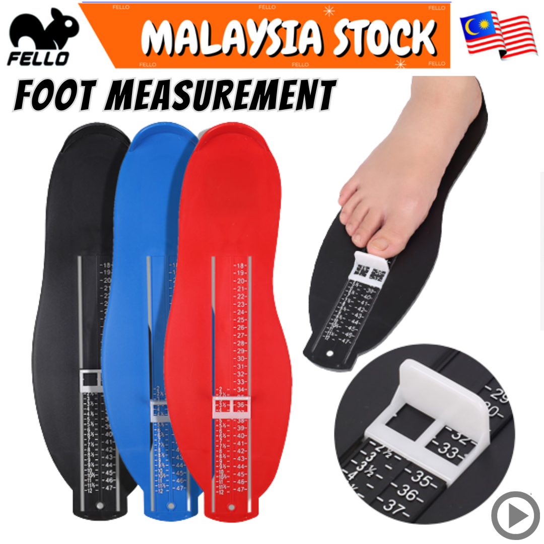 🇲🇾Adult Kid Foot Measurement Device Shoe Size Ruler Gauge Ukur Tapak ...