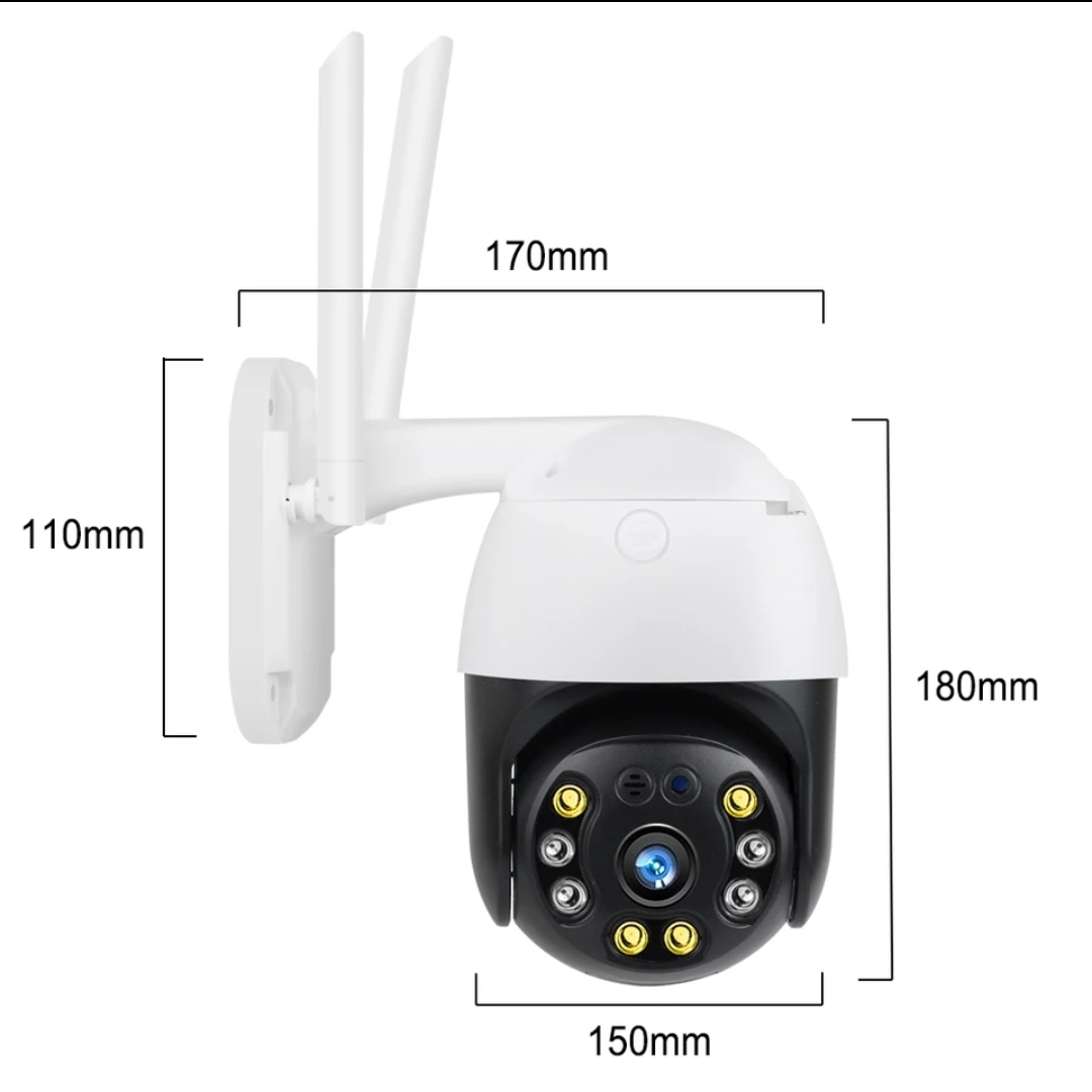 Carecam Pro 5MP 2.5K / 3MP 1296p Weatherproof Outdoor PTZ Speed Dome ...