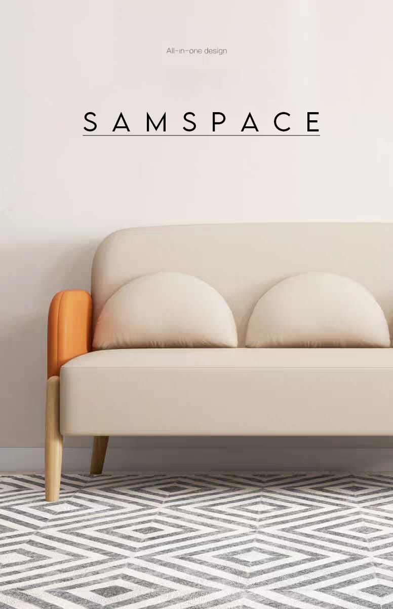SamSpace Nordic Minimalist Leather Sofa Set 1 2 3 Seater | Shopee Malaysia