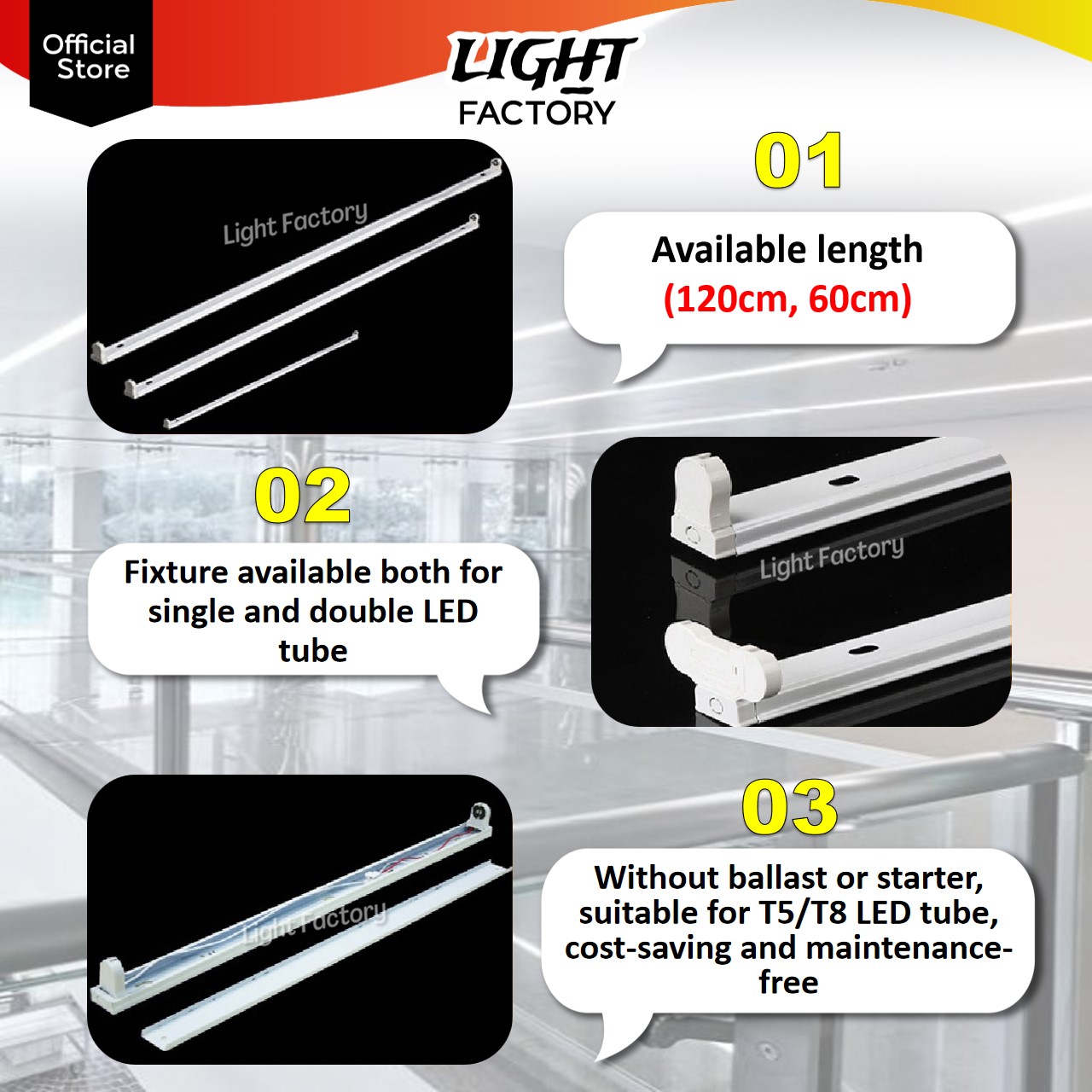 [SET 10pcs] 2ft 4ft 11W 22W 30W 35W LED T8 Casing LED Fitting T8 LED Tube Single/Double 2 feet 4 ...