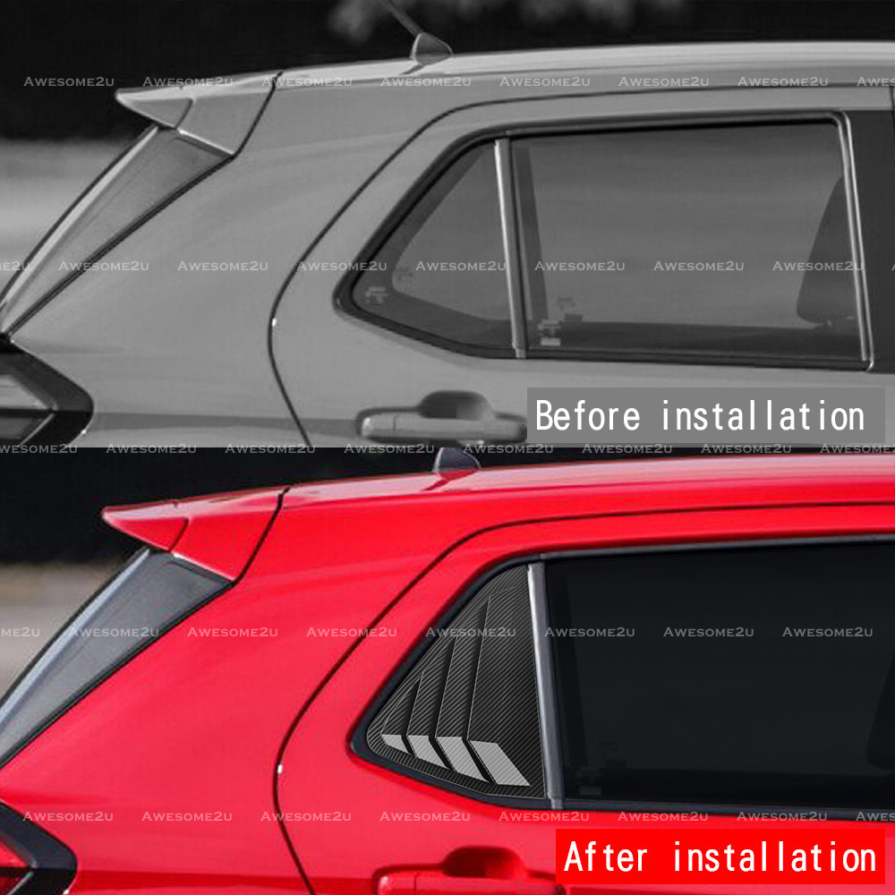 Awesome2u Perodua New Axia 2023 Rear Window Triangle Louver Cover Four ...