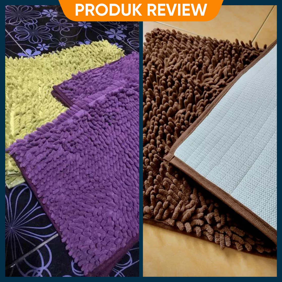 Antislip Alas Kaki Microfiber Carpet Floor Mat Bilik Air Lembut Karpet ...