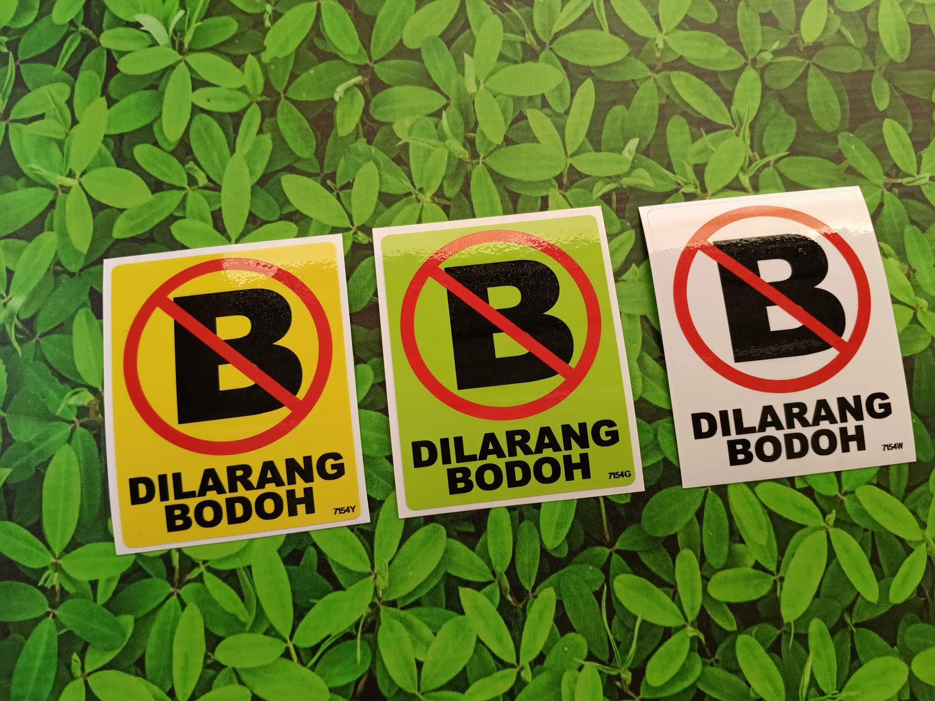 Sticker Dilarang Bodoh Sticker Decal Motor&Car*7154 | Shopee Malaysia