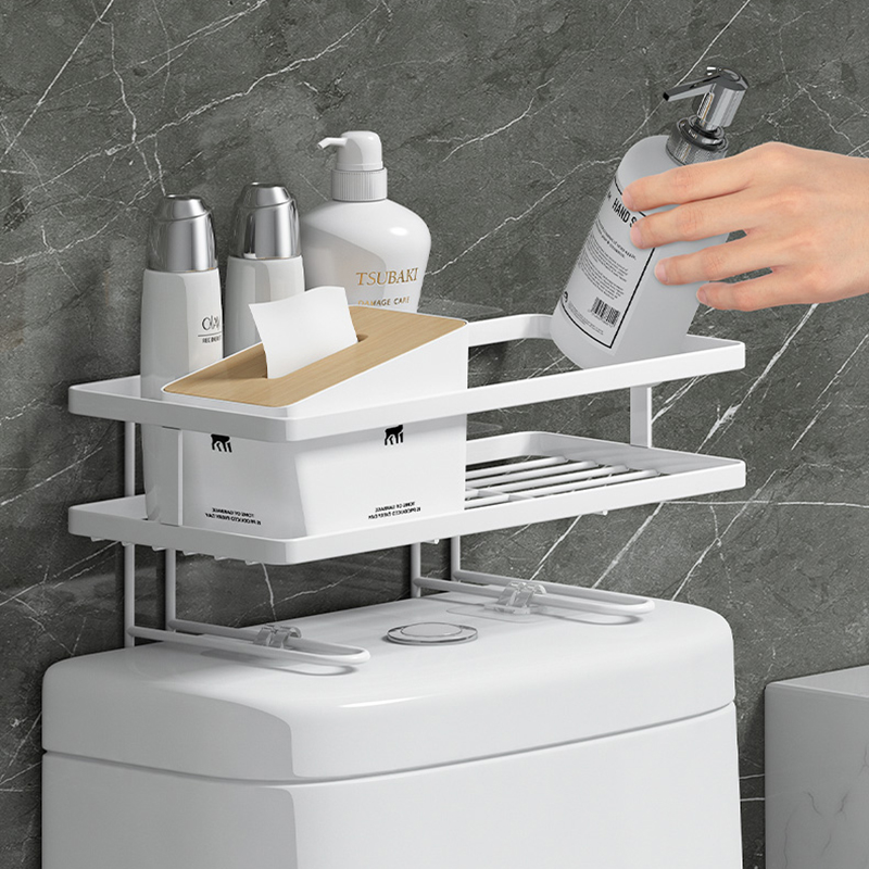 Toilet Rack Stainless Steel Toiletries Bathroom Storage Organizer Shelf ...
