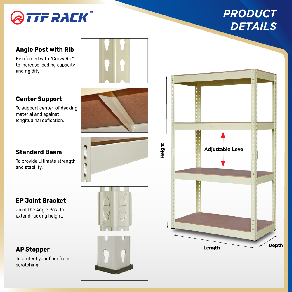 CLEARANCE SALE - TTF Rack™ E BOLTLESS RACK 2in1 H183cm/ Boltless Rack ...