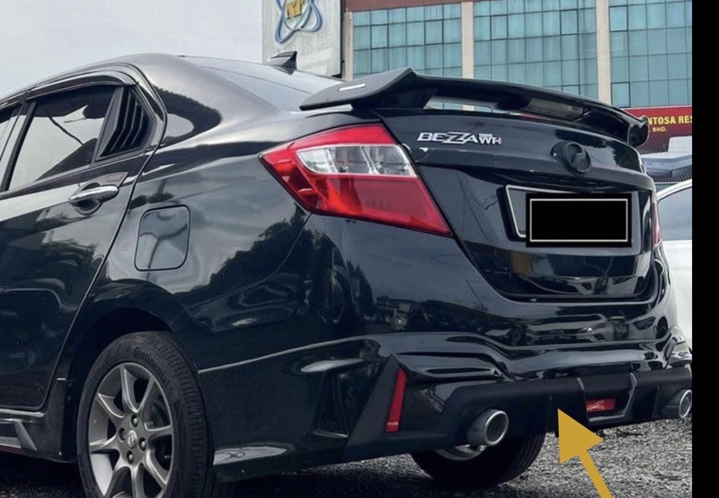 🔥READY STOCK🔥Perodua Bezza OEM D68 Rear SKIRT +EXHAUST 2PCS PU NO PAINT | Shopee Malaysia