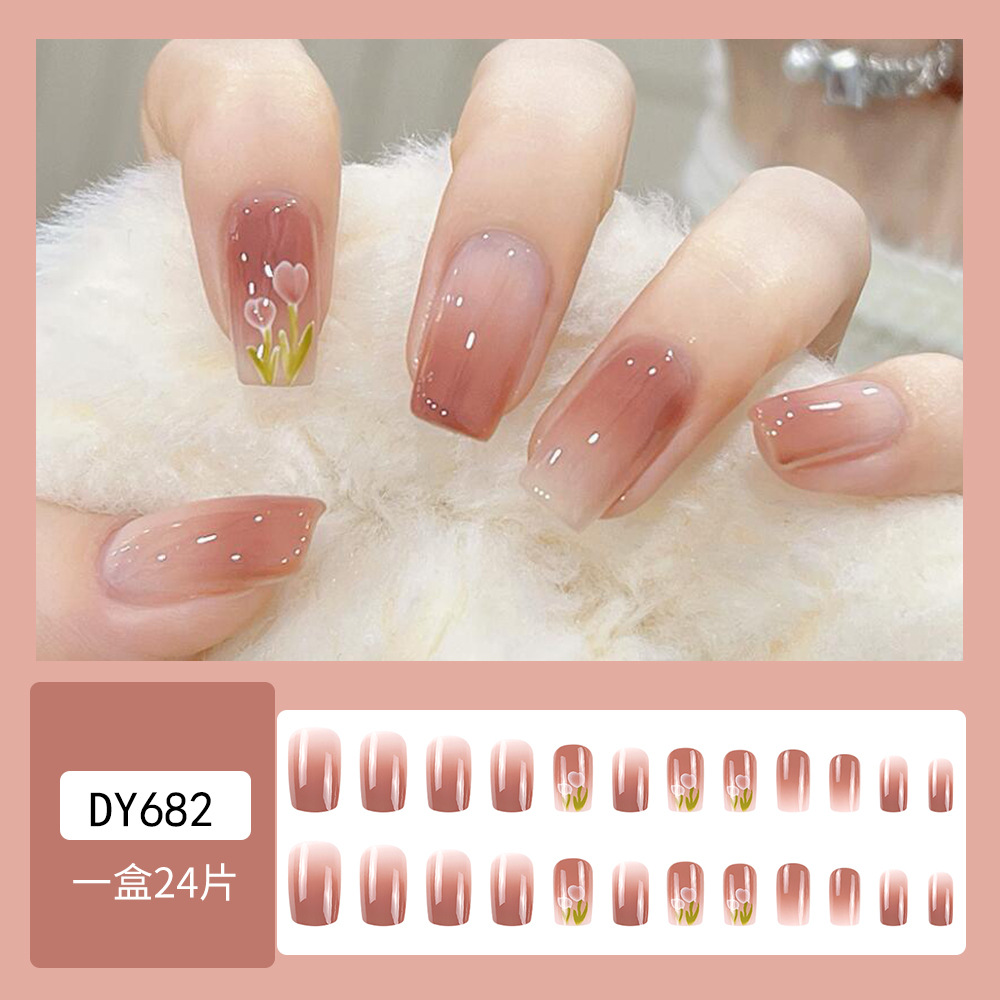 【24pcs】3D Rhinestone Fake Nail 穿戴甲 Fake Hand DIY Art Deco with Time ...