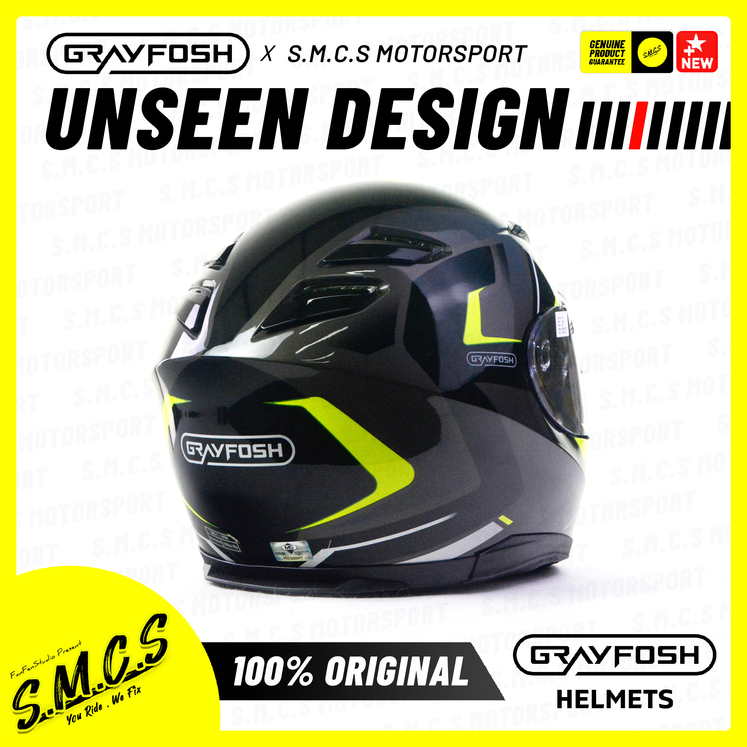 GRAYFOSH G9999 Full Face Helmet Adjustable Double Visor (100%Original ...