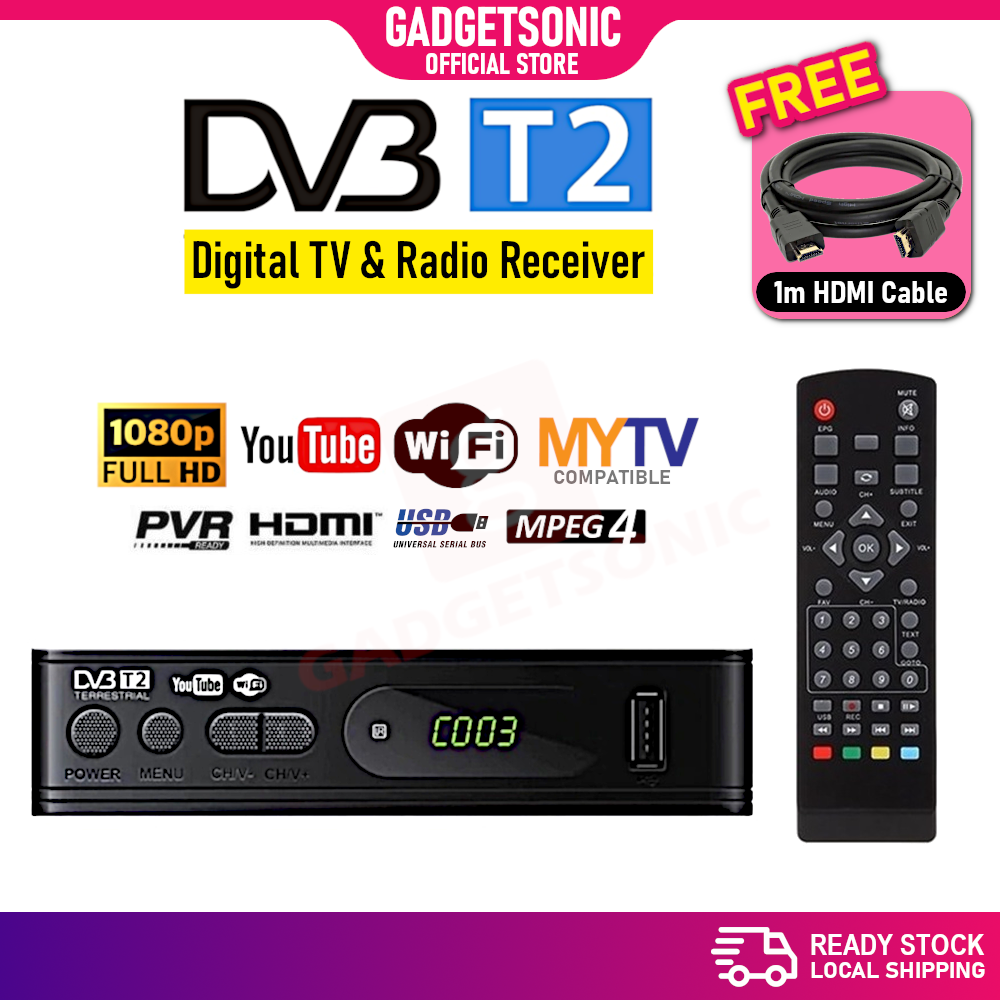 Dekoder MYTV Decoder DVB T2 Myfreeview HDTV Digital TV Receiver DVBT2 ...