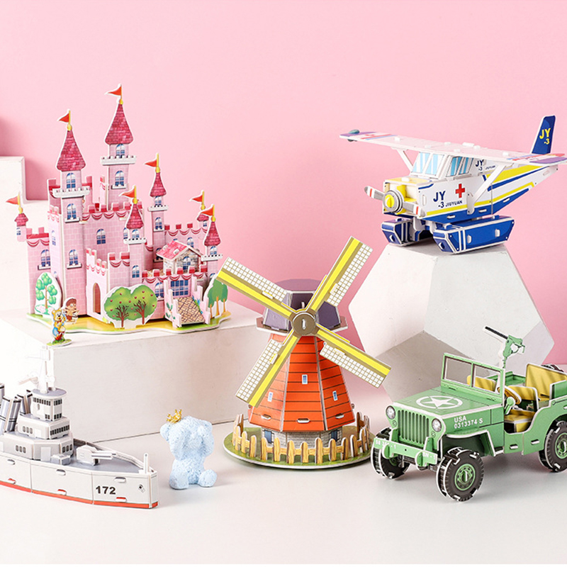 𝐒𝐓𝐈𝐌𝐔𝐋𝐀𝐓𝐄 𝐂𝐑𝐄𝐀𝐓𝐈𝐕𝐈𝐓𝐘 Children 3D Jigsaw Puzzle Paperboard DIY Early ...