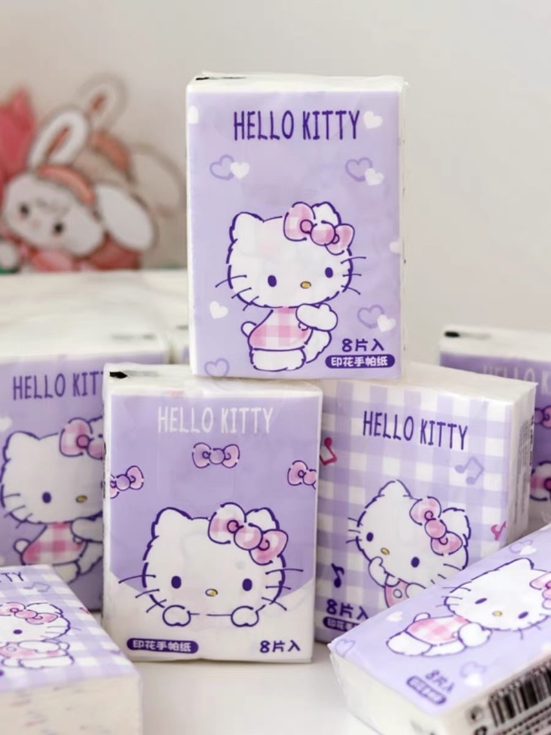 【9pack】8pulls/pack LUBOBO Sanrio Printed Handkerchief Paper Portable ...