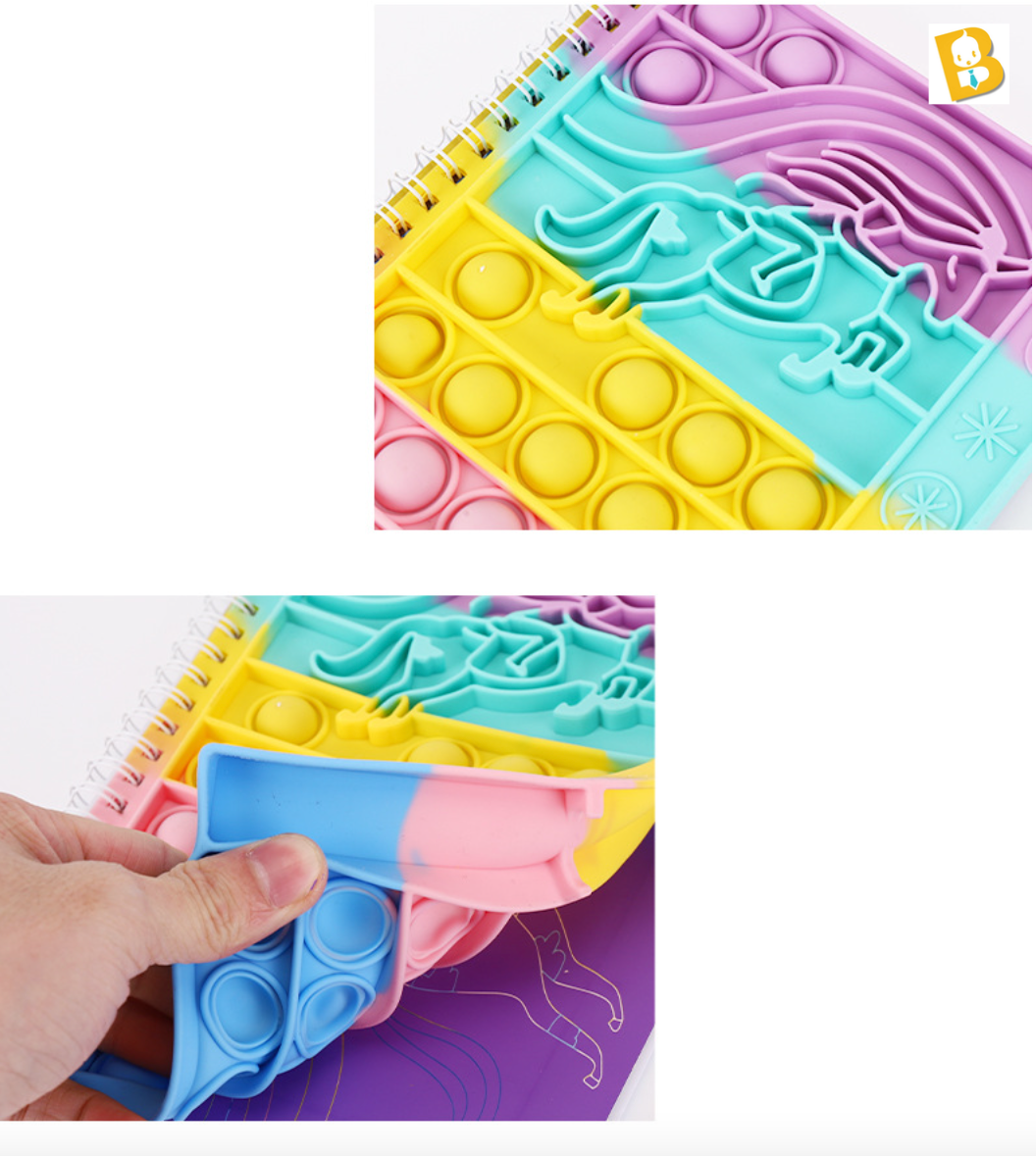 BabyBoss A5 A6 Pop Notebook Spiral Fidget Notebook Silicone Pop It Notebook | Shopee Malaysia