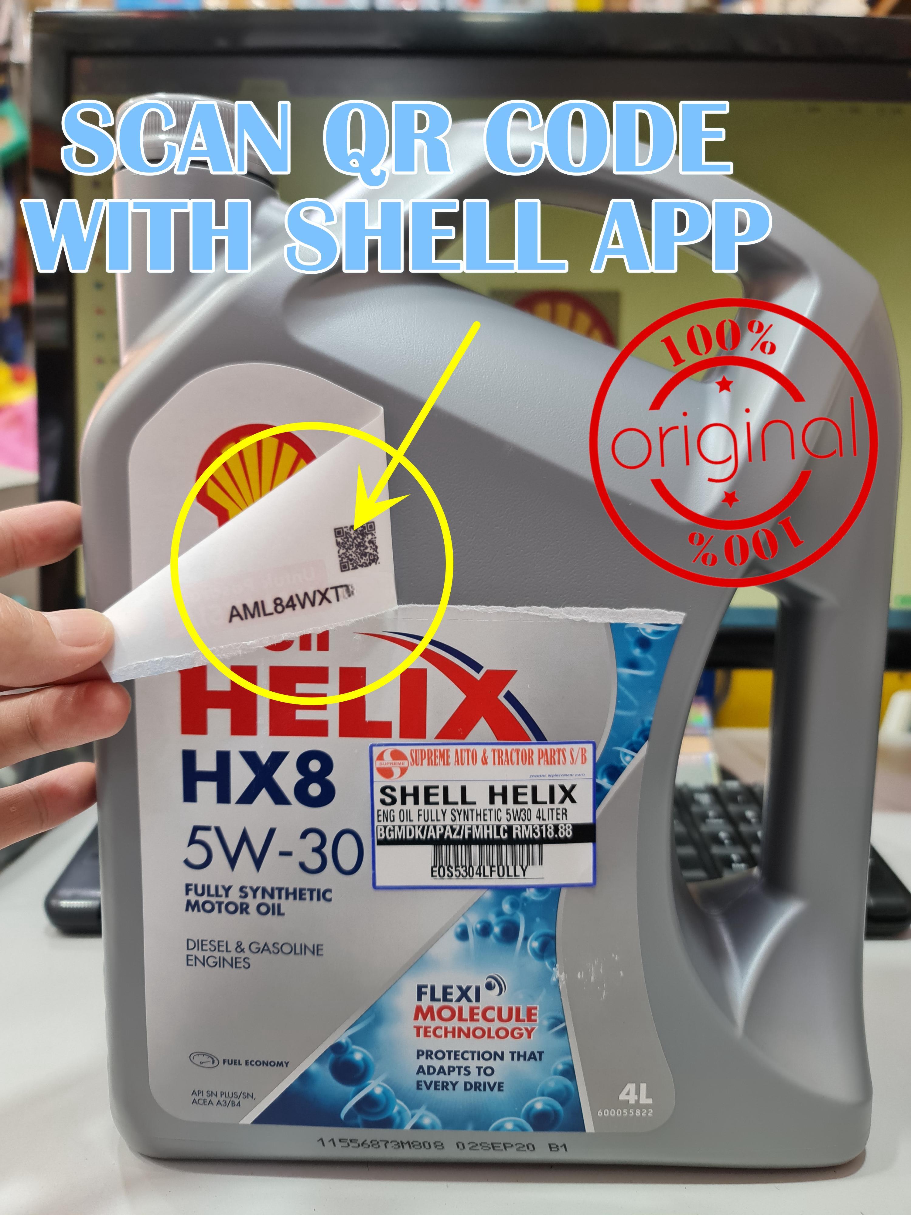 S2U Original Engine Oil Shell Helix HX8 5W30 SN PLUS Fully Synthetic ...