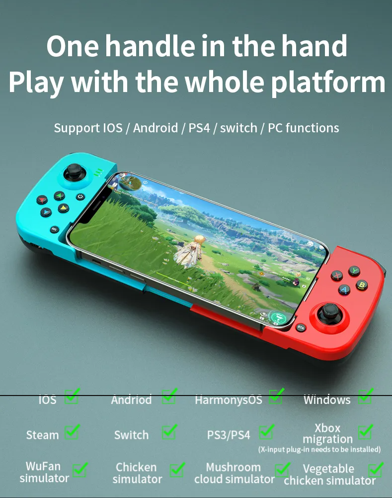 D3 Wireless Bluetooth 50 Game Controller Telescopic Gamepad Joystick For Android Ios Ps4 Ns 9461