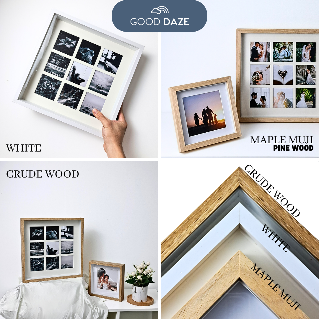GOOD DAZE 3D Square Photo Frame Collage Photo Frame Custom Frame 九宫格相框 ...