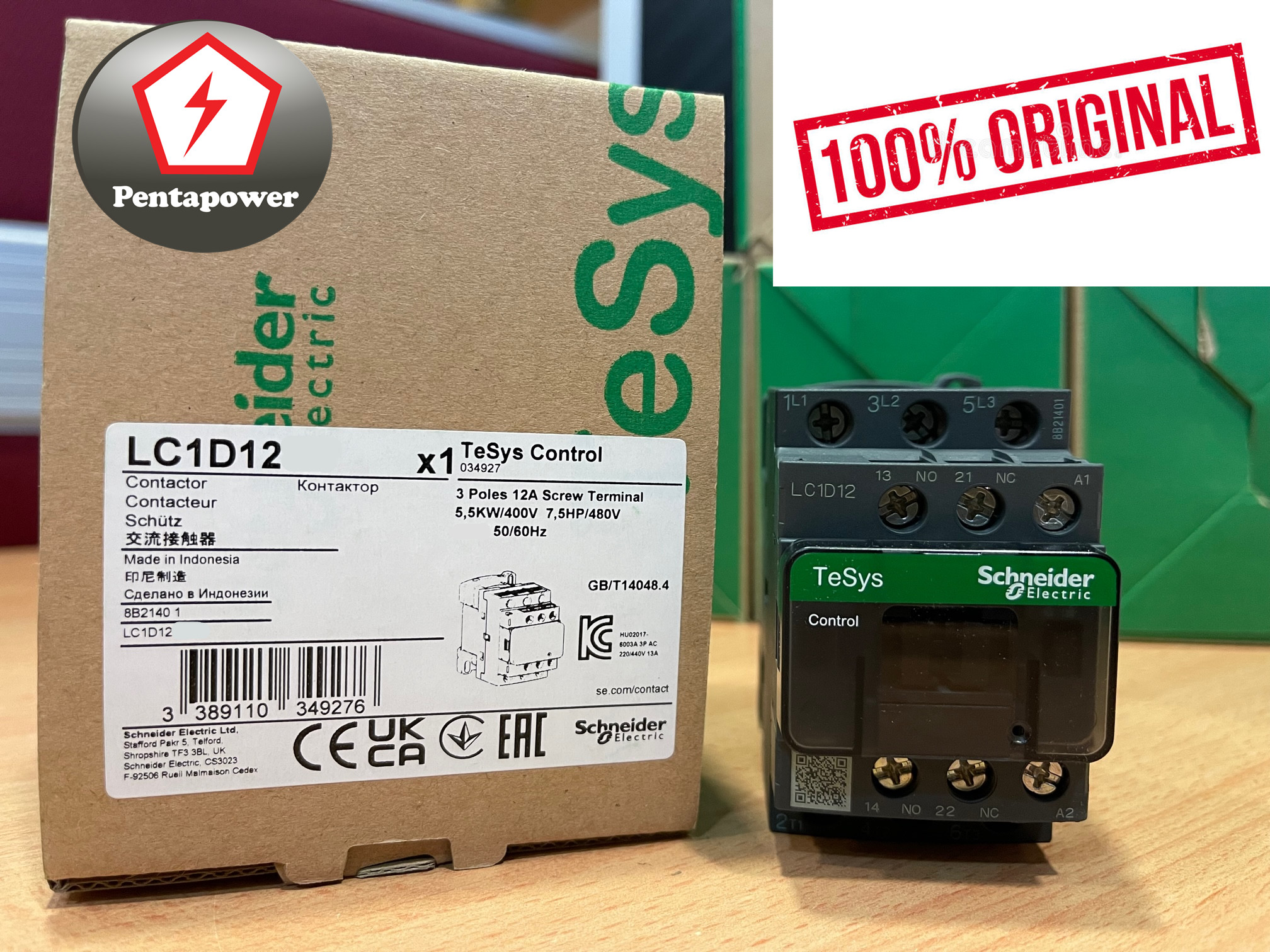 SCHNEIDER LC1D12 CONTACTOR 12AMP 3POLE (AC) LC1D12B7 LC1D12D7 LC1D12E7 ...