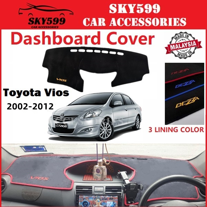 Toyota Vios 2002-2012 Dashboard Cover Anti Slip Dashboard Mat High ...